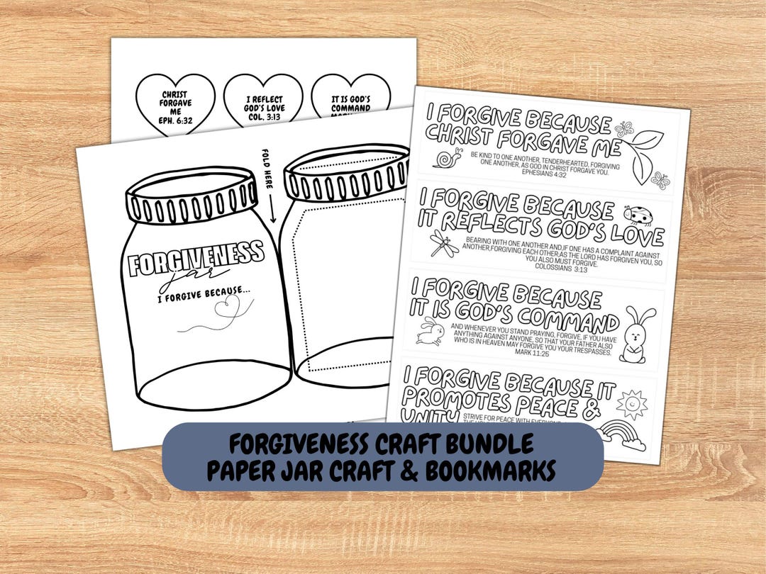 Kid's Forgiveness Bible Lesson Craft Bundle, Religious Craft, Kids ...