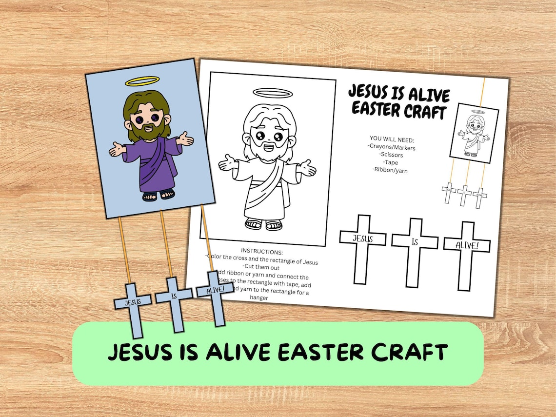Easter Cross Kid's Craft, Sunday School Craft, Printable Easter ...