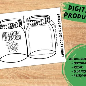 Freedom in Jesus Jar Craft | Freedom in Christ Bible Activity ...