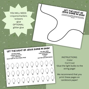 Let the Light of Jesus Shine New Year's Kid's Craft, I Am the Light of ...