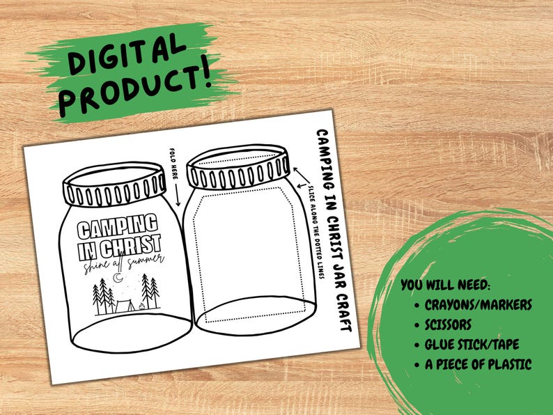 Camping in Christ Jar Craft – Bible Verse Compass Activity | Christian ...