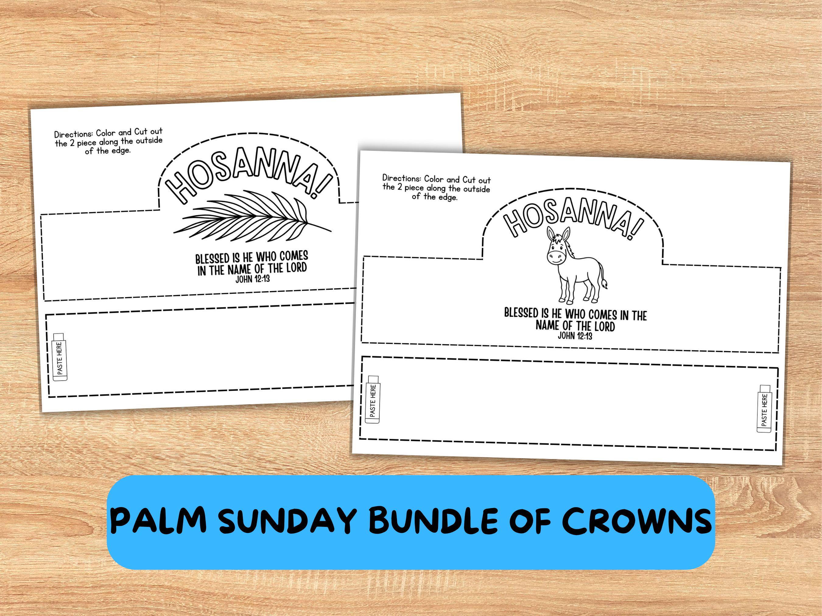 Palm Sunday Crown Craft Bundle | Hosanna Crown | Triumphal Entry of ...