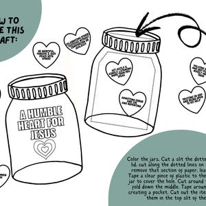 A Humble Heart for Jesus Printable Jar Kid's Craft, Printable Sunday ...