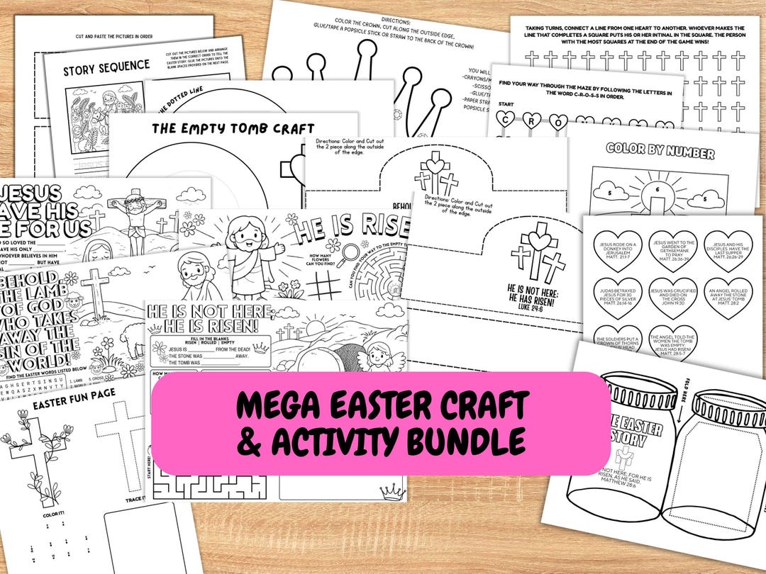 Christian Easter Crafts and Activities Bundle | Religious Easter ...