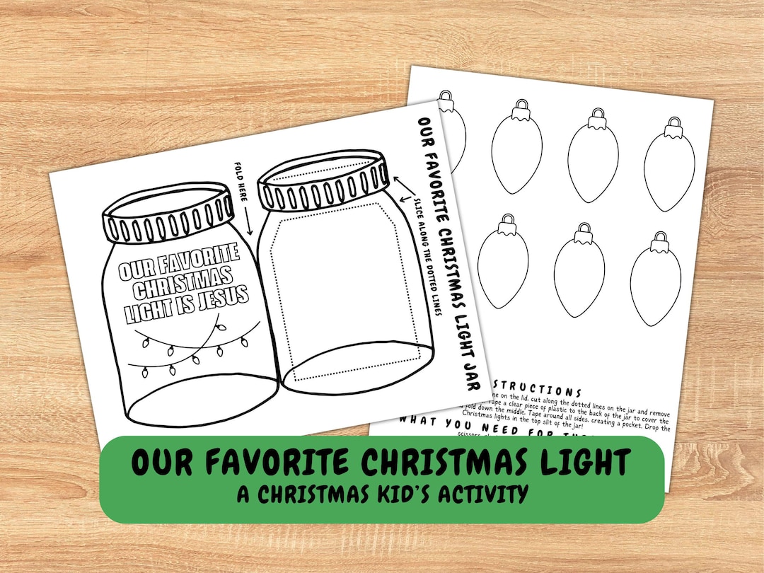 Our Favorite Christmas Light is Jesus Jar Craft, I Am the Light of the ...
