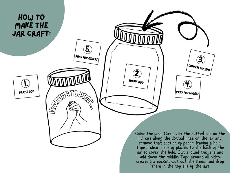 How to Pray Jar Craft for Kids | Prayer Activity Printable | Ways to ...