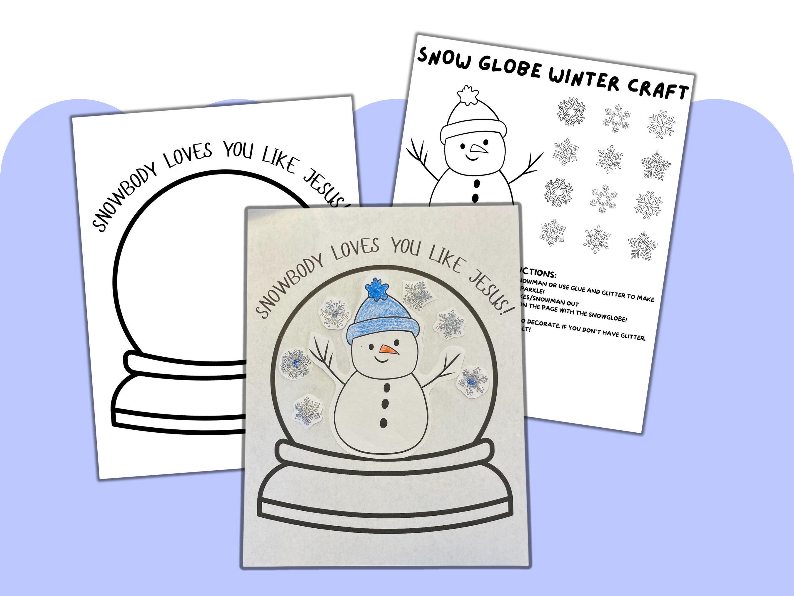 Printable Snowflake Winter Kid's Craft, Snowbody Loves You Like Jesus ...