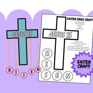 Easter Kid's Cross Craft, Jesus is Risen, Kid's Craft, Sunday School ...