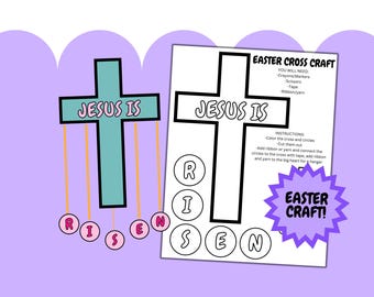 Easter Cross Kid's Craft, Sunday School Craft, Printable Easter ...