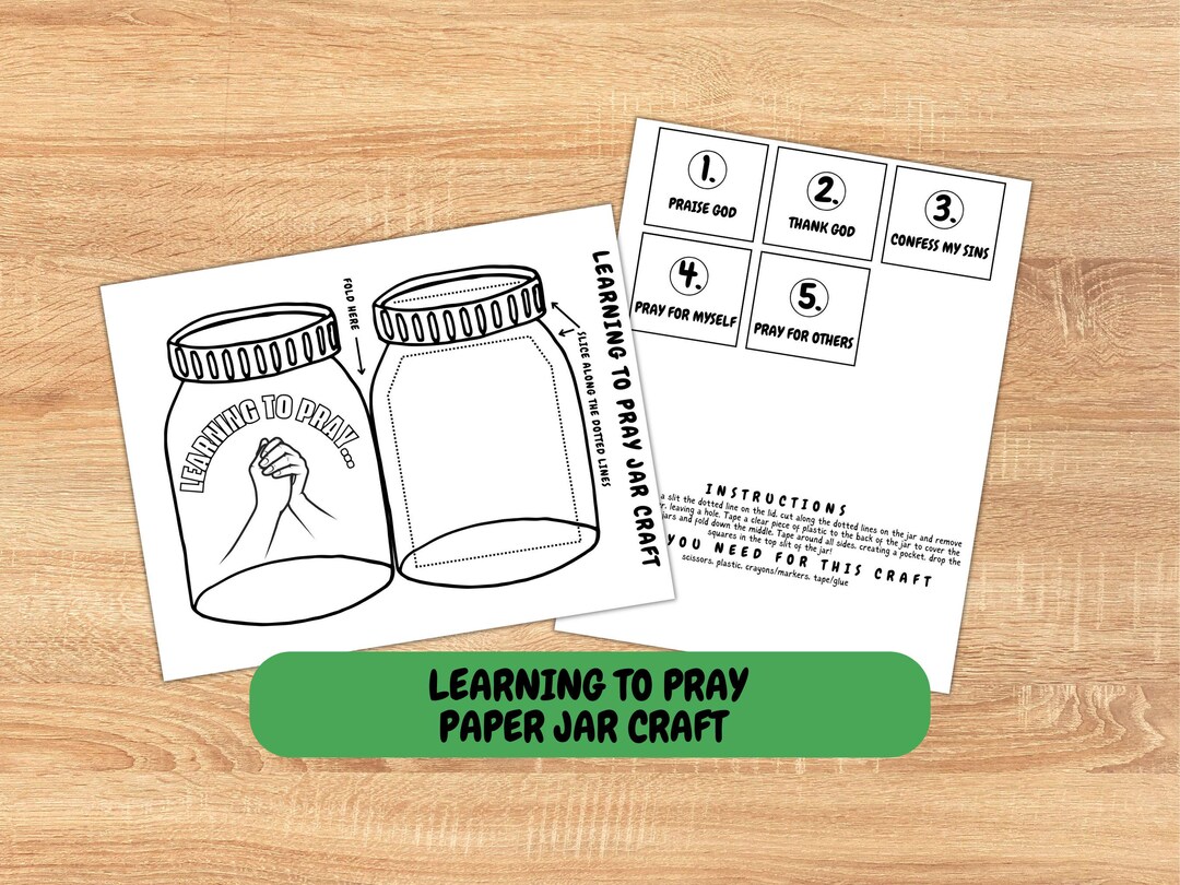 How to Pray Jar Craft for Kids | Prayer Activity Printable | Ways to ...