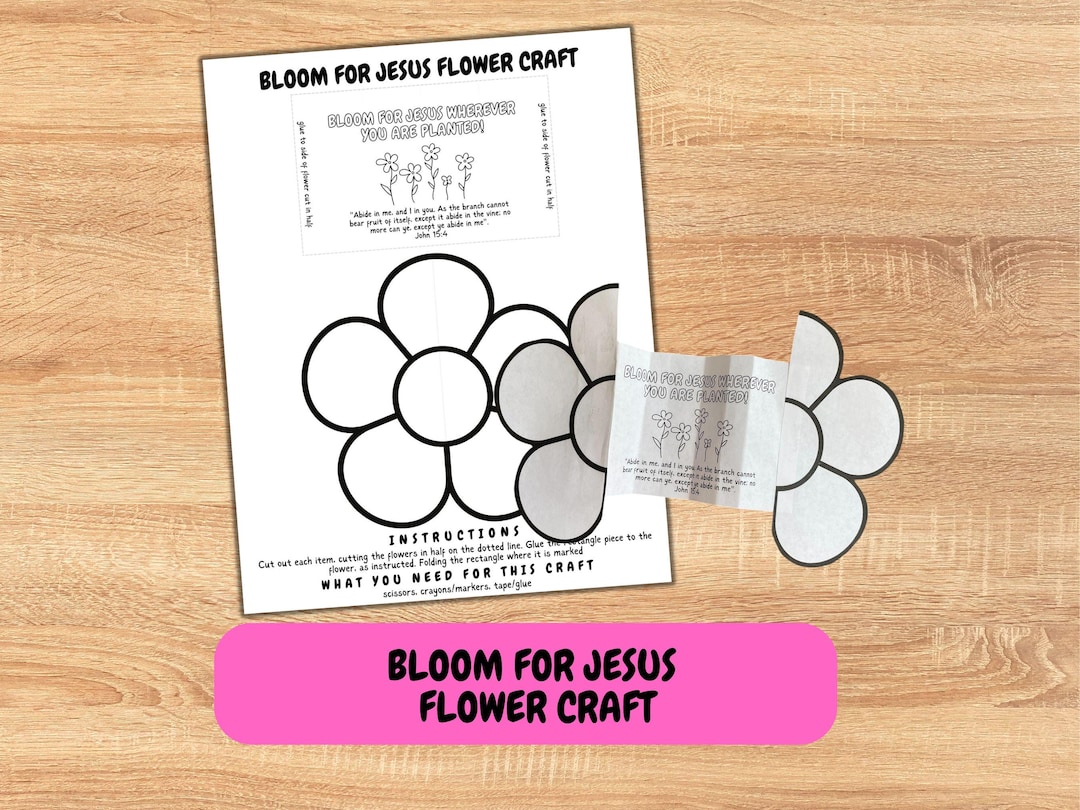 Bloom for Jesus Craft | Christian Flower Fold Craft | Bible Craft for ...