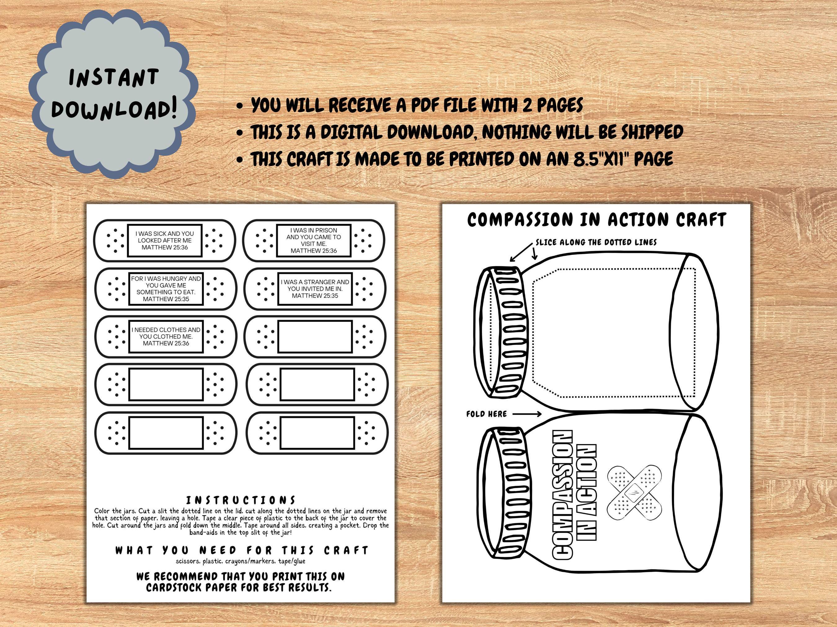 Compassion in Action Printable Craft for Kids, the Good Samaritan ...
