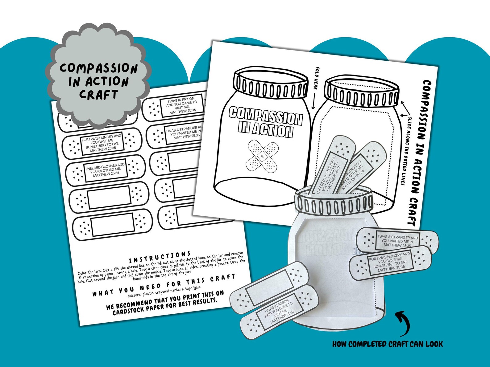 Compassion in Action Printable Craft for Kids, the Good Samaritan ...