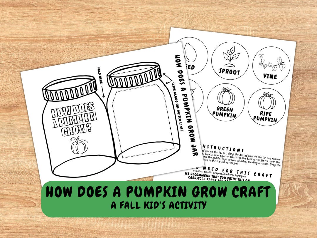 How a Pumpkin Grows Printable Craft, Stages of a Pumpkin, Classroom ...