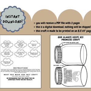 God's Always Keeps His Promises Jar Craft, Printable Sunday School ...