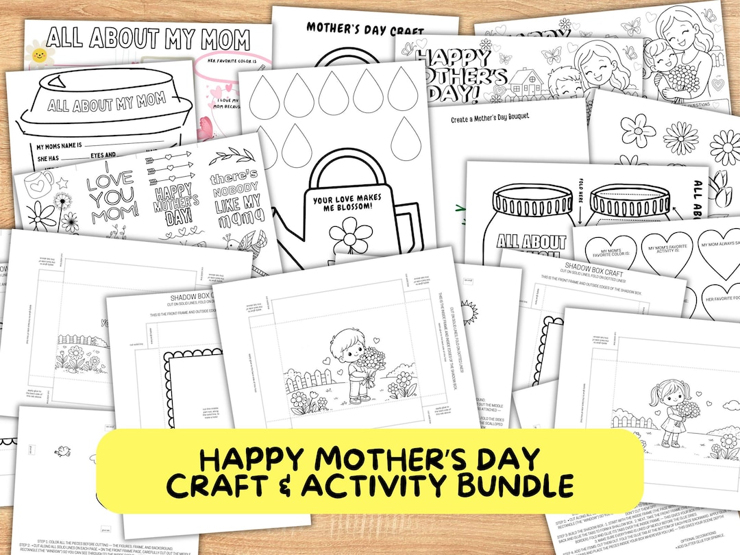Mother’s Day Craft Bundle for Kids | Sunday School Crafts | Activity ...