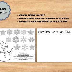 Snowbody Loves You Like Jesus Craft | Winter Christian Activity for ...