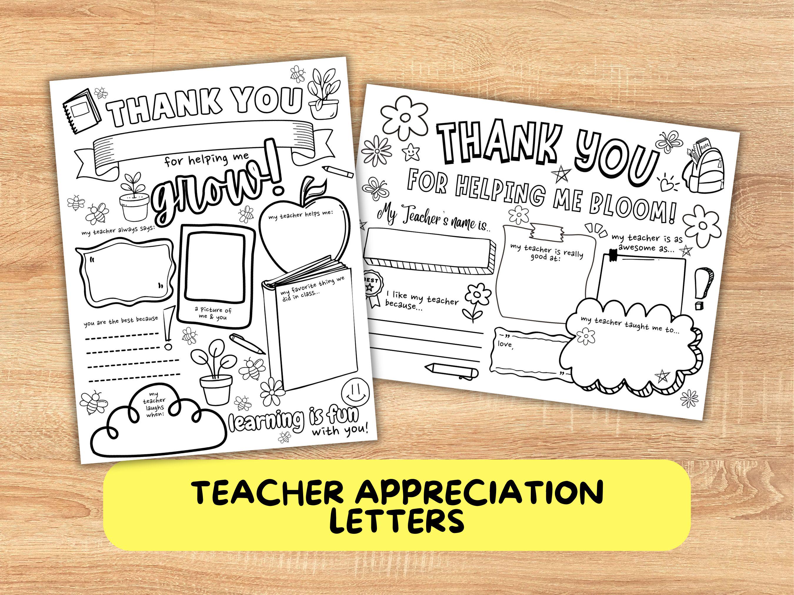 Teacher Appreciation Letter | Thank You Letters for Teachers ...