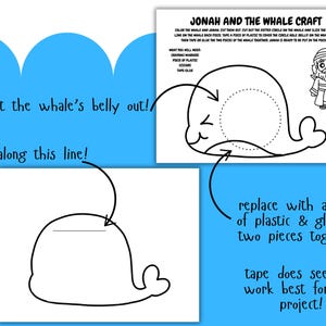 Jonah and the Whale Printable Craft for Kids | Bible Story Activity for ...