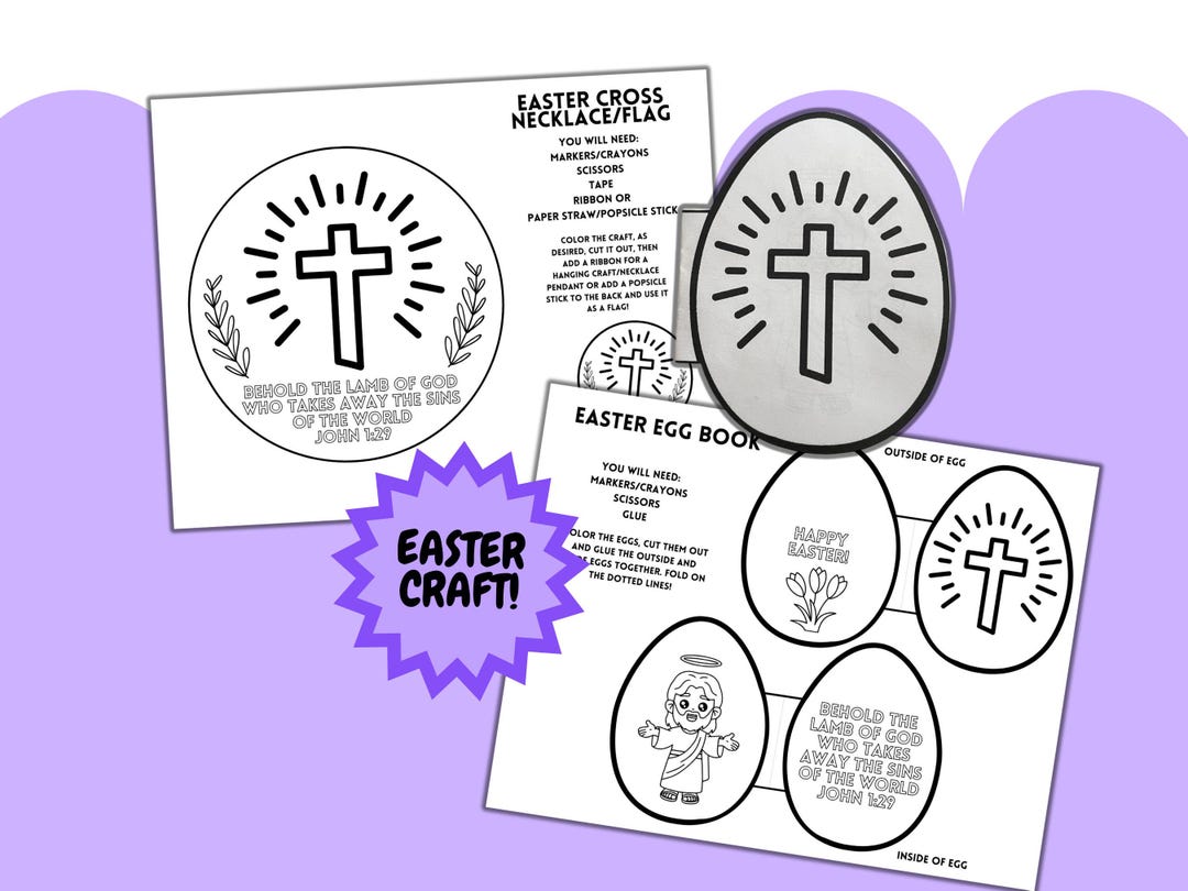 Easter Behold the Lamb of God Craft Bundle, Kid's Craft, Sunday School ...