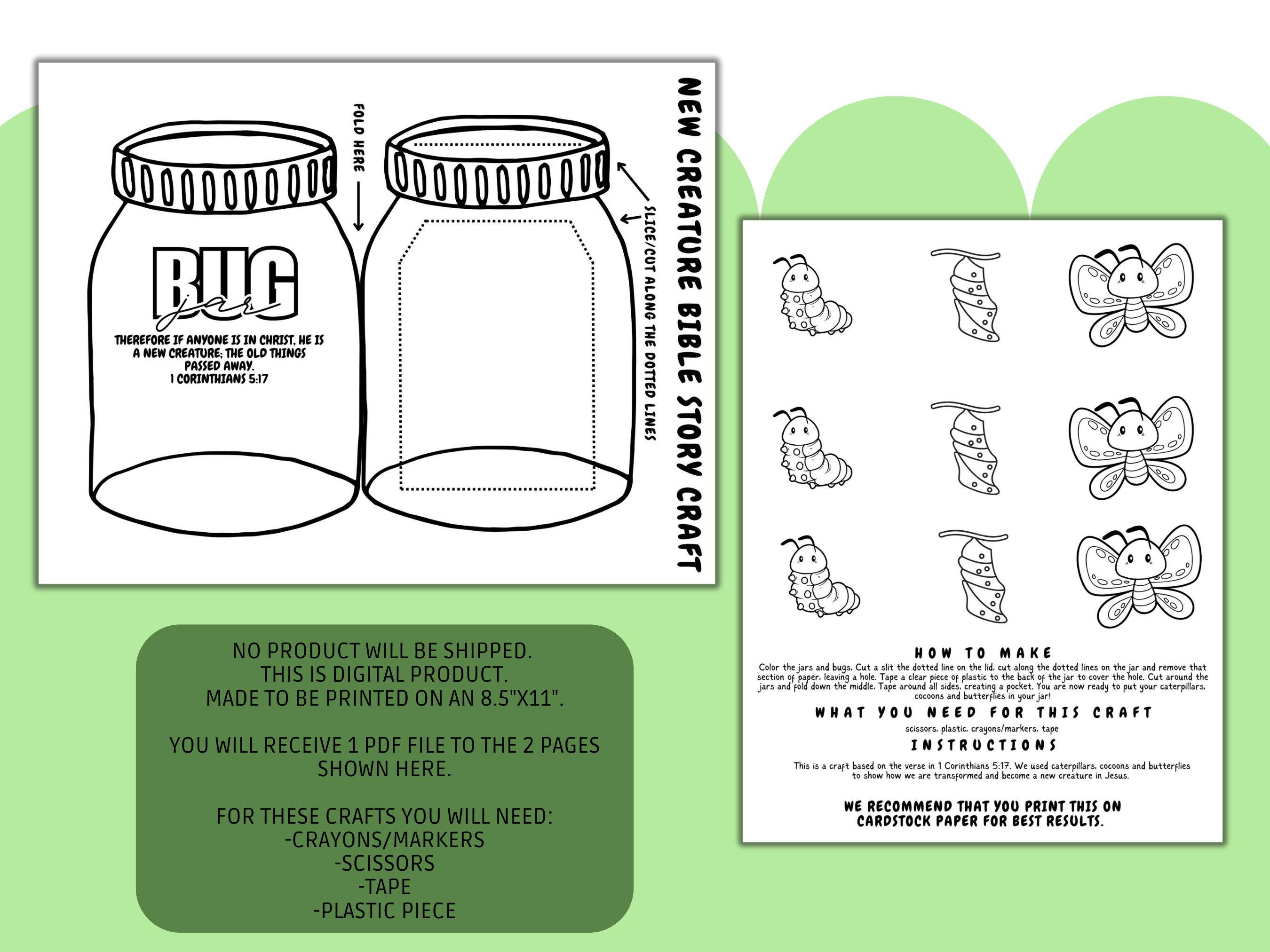 New Creature in Christ Printable Craft, 1 Corinthians 5:17 Bible Story ...