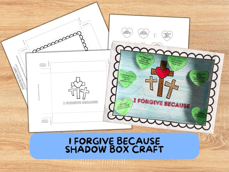 I Forgive Because Shadow Box Craft | Christian Forgiveness Bible ...
