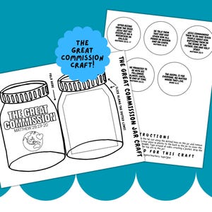 The Great Commission Printable Jar Bible Craft, Printable Bible ...