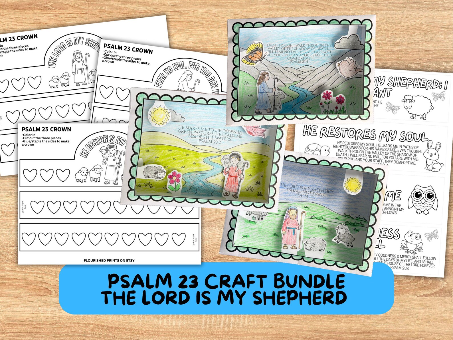 Psalm 23 Mega Craft Bundle – Printable Christian Craft | the Lord is My ...
