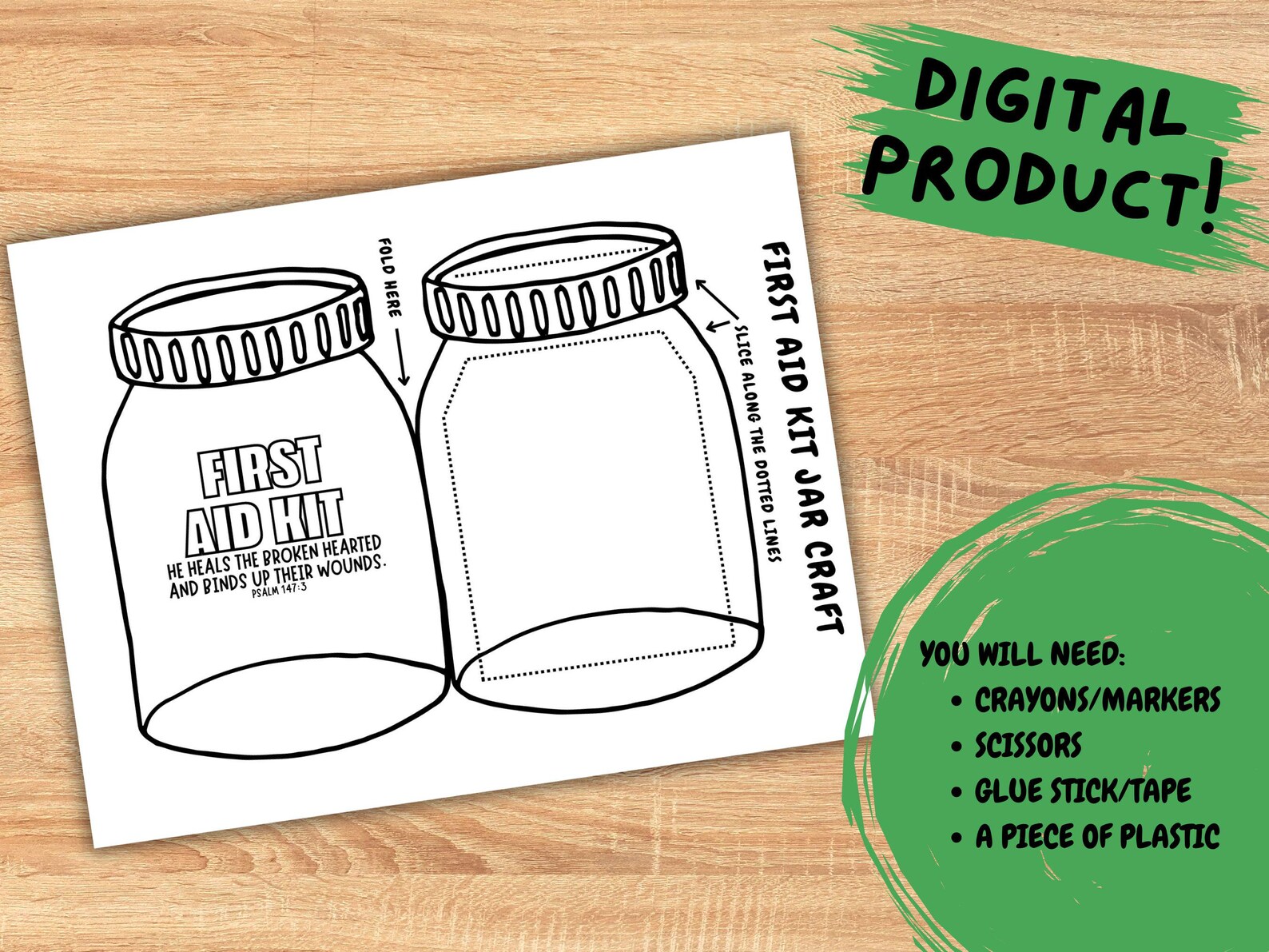 First Aid Kit Jar Craft for Kids, Sunday School Craft, Classroom ...