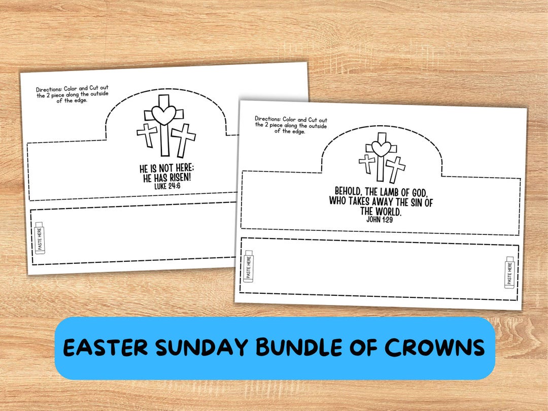 Easter Crown Craft Bundle | He is Risen Crown | Behold the Lamb of God ...