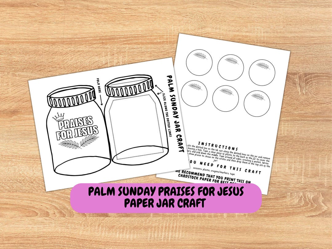 Palm Sunday Jar Craft – Hosanna Praise Activity | Triumphal Entry of ...