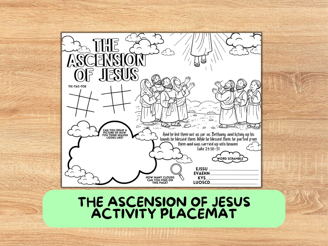 Ascension of Jesus, Printable Bible Jar Craft, Jesus Ascending Sunday ...