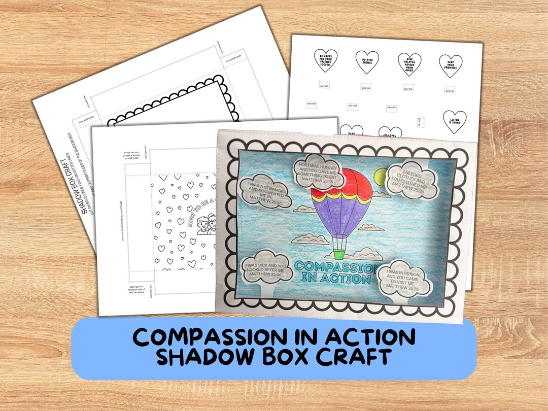 Compassion in Action Shadow Box Craft – Ways to Show Compassion ...