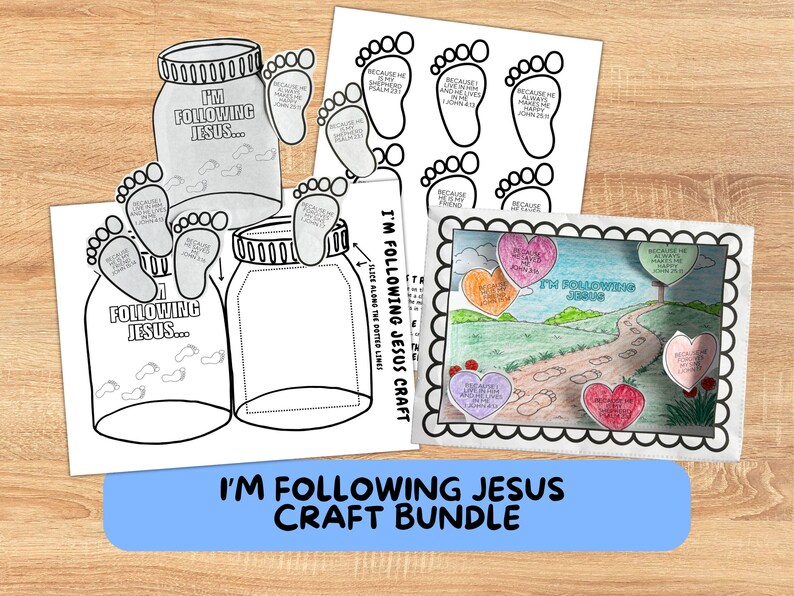 I’m Following Jesus Craft Bundle | Jar Craft & Shadow Box Bible ...