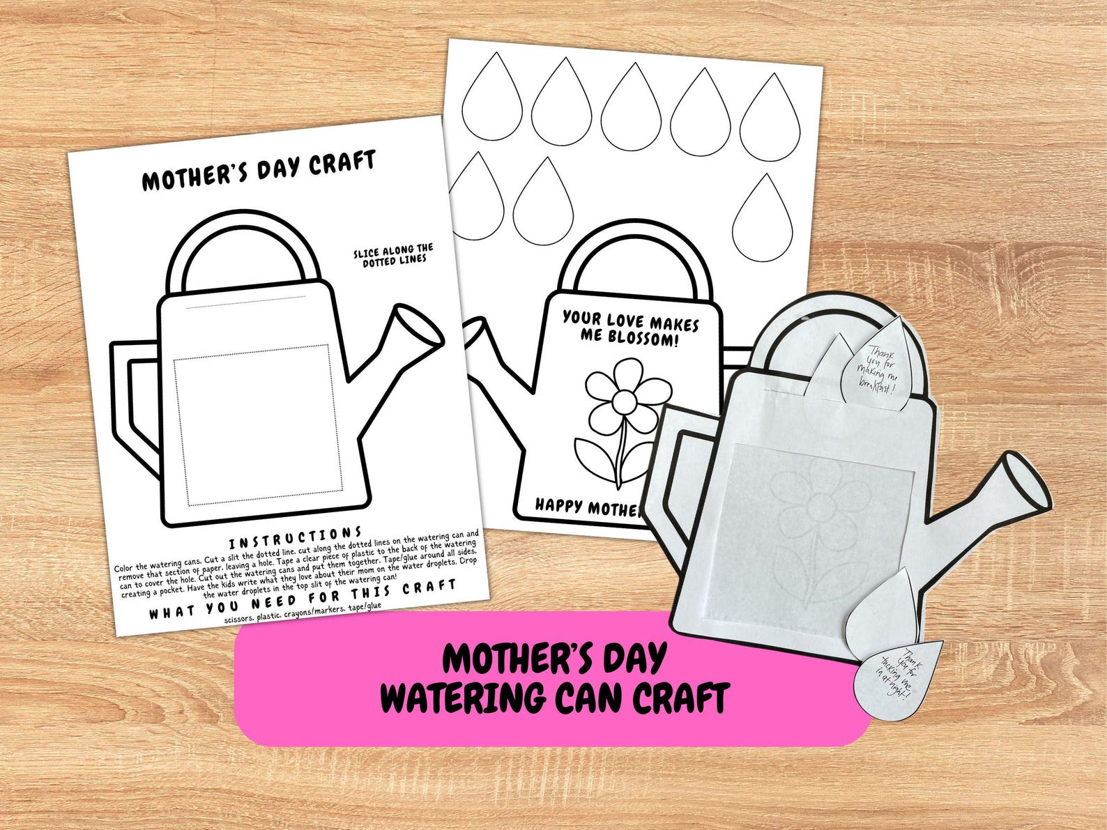 Mother’s Day Watering Can Craft | Your Love Makes Me Blossom ...