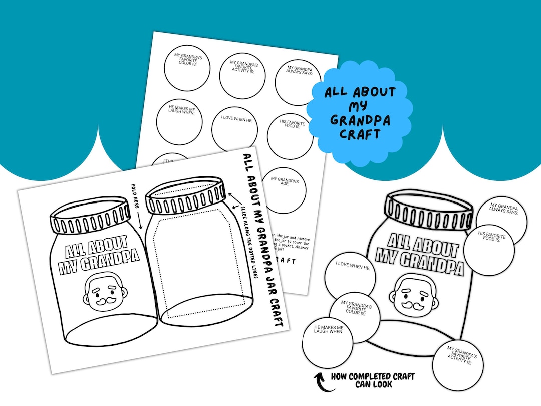 Father's Day Gift, All About My Grandpa Printable, Birthday Gift ...