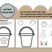 Summer Bucket Beach Printable Craft, Bucket and Sand Toys, Summer ...