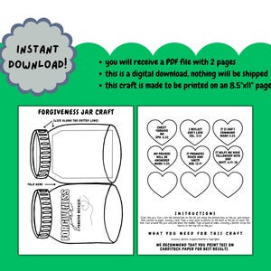 Printable Forgiveness Craft for Kids, Forgiveness Jar Activity ...