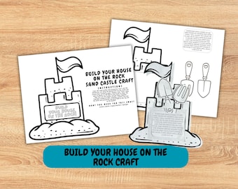 Build Your House on the Rock Sunday School Craft Printable PDF - Etsy