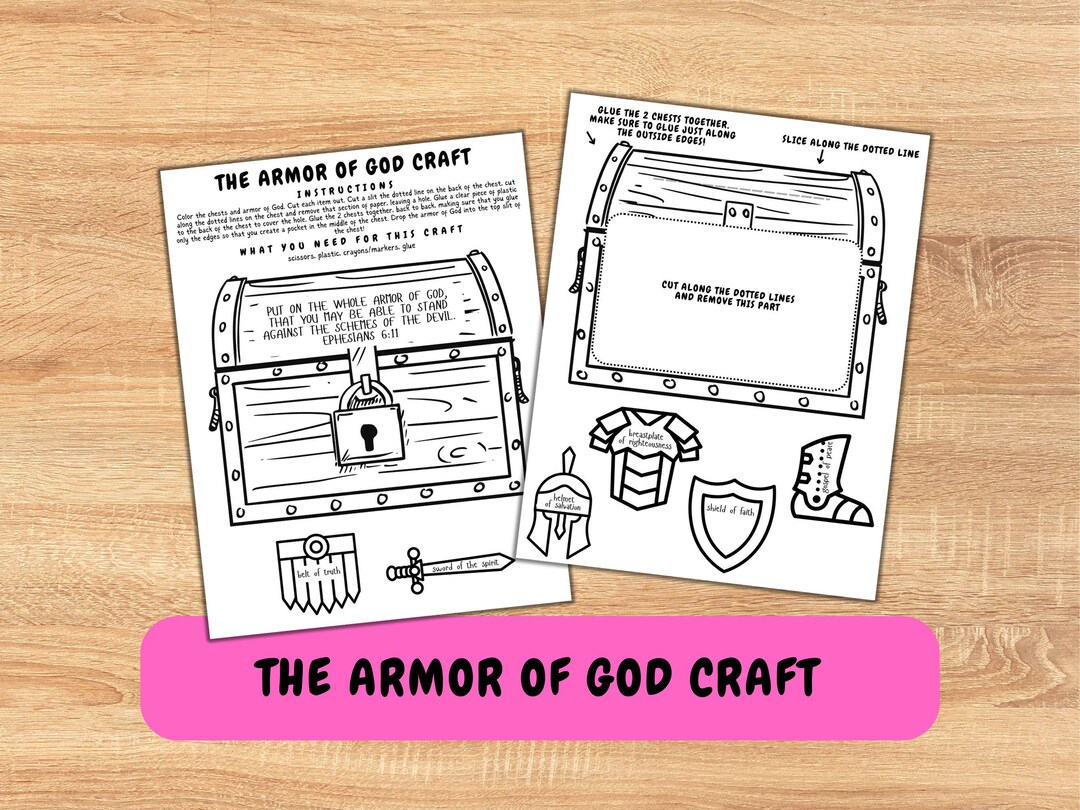 Printable Armor of God Kid's Craft Activity, Sunday School Craft, Put ...