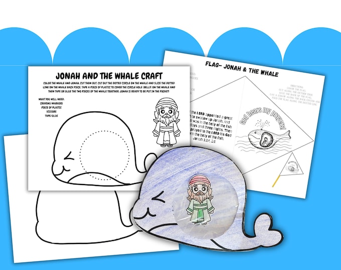 Jonah and the Whale Craft | Printable Bible Craft for Kids | Sunday ...