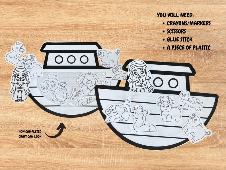 Noah’s Ark Interactive Craft | Bible Story Activity for Kids | Animals ...