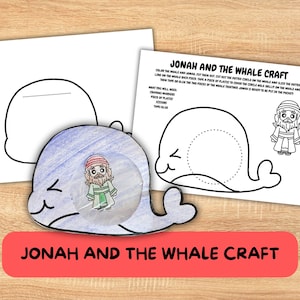 Jonah and the Whale Printable Craft for Kids | Bible Story Activity for ...