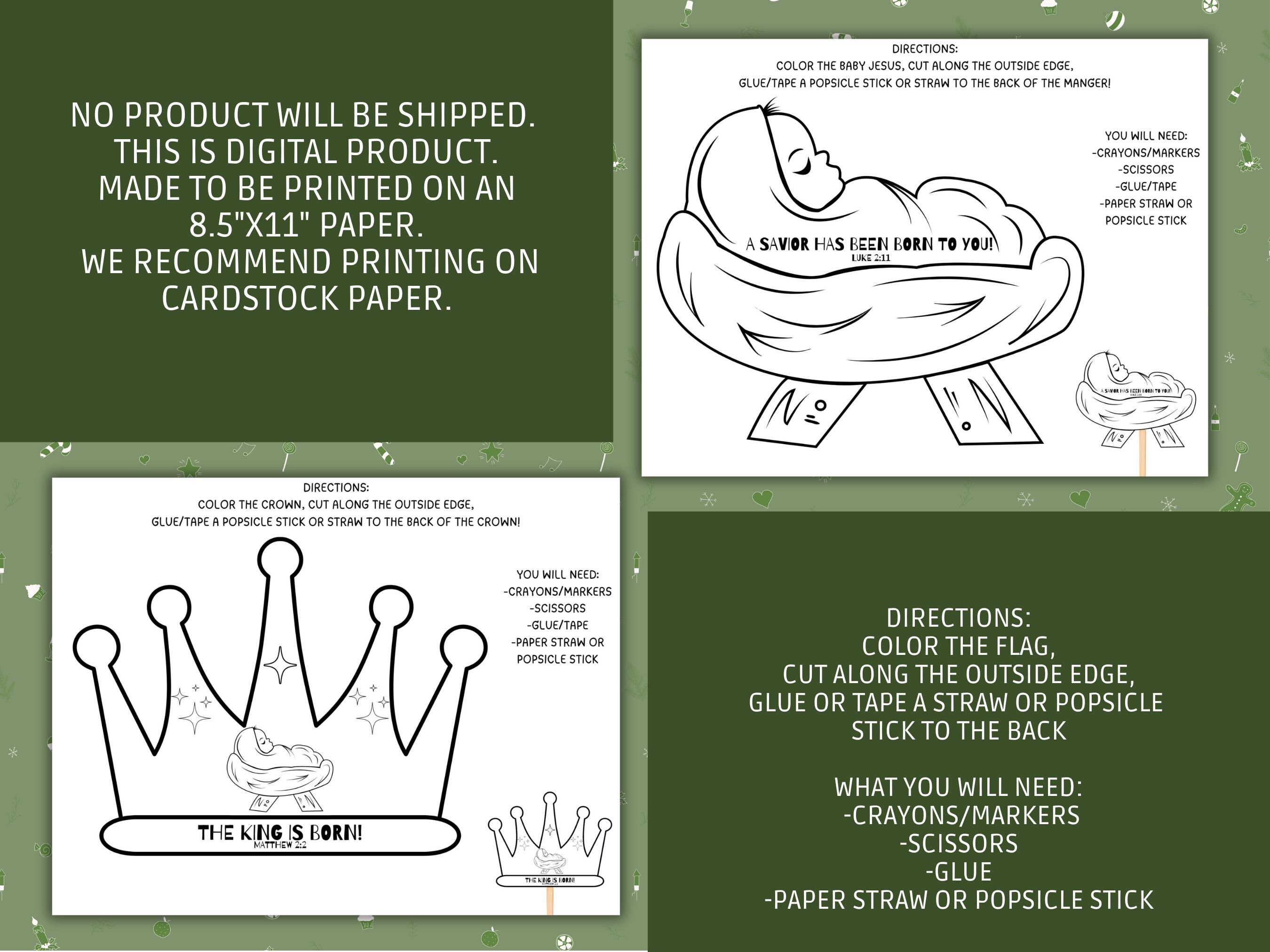 Printable Christmas Kid's Craft, Sunday School, Instant Download ...