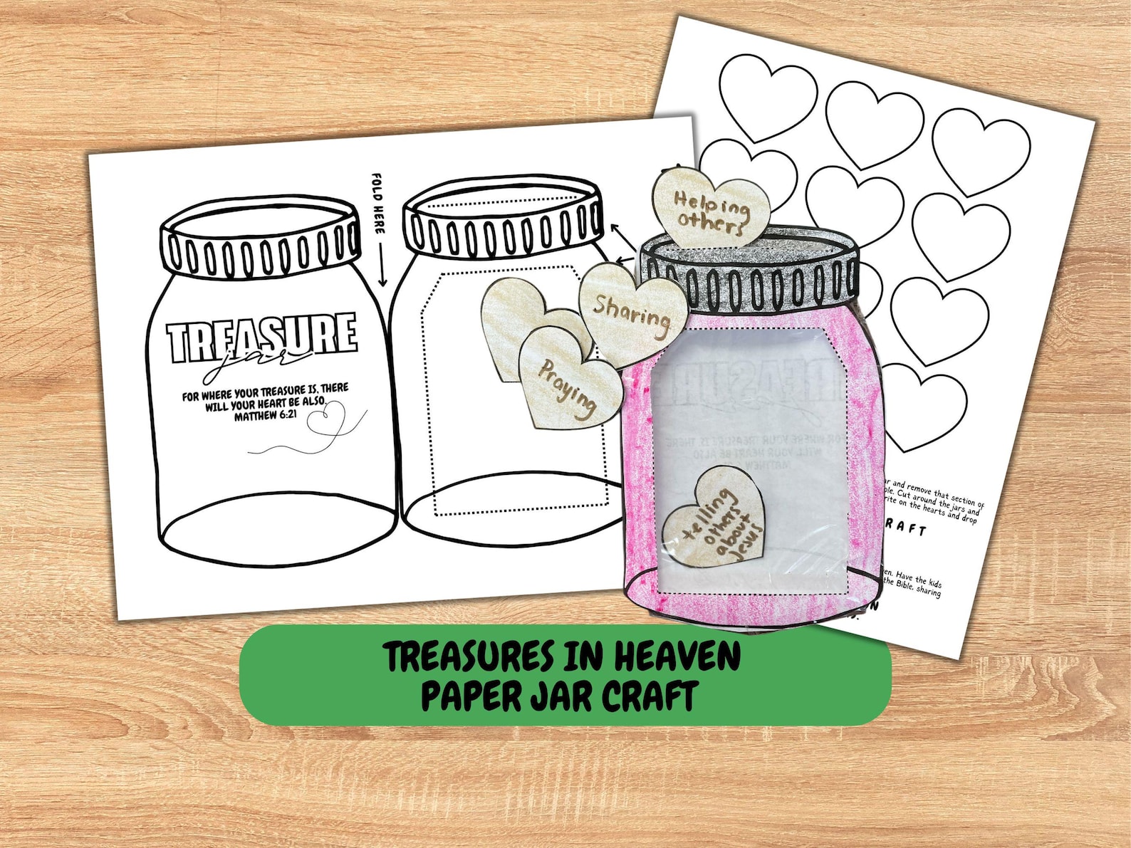 Treasures in Heaven Jar Craft | Acts of Kindness Bible Activity for ...