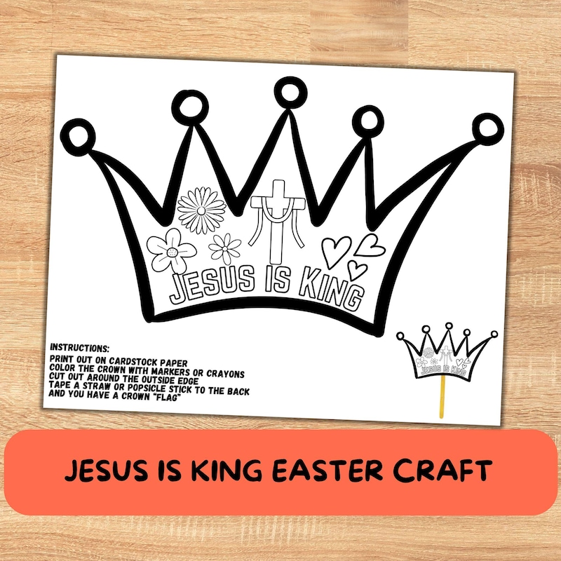 Jesus is King Printable Crowns - Etsy