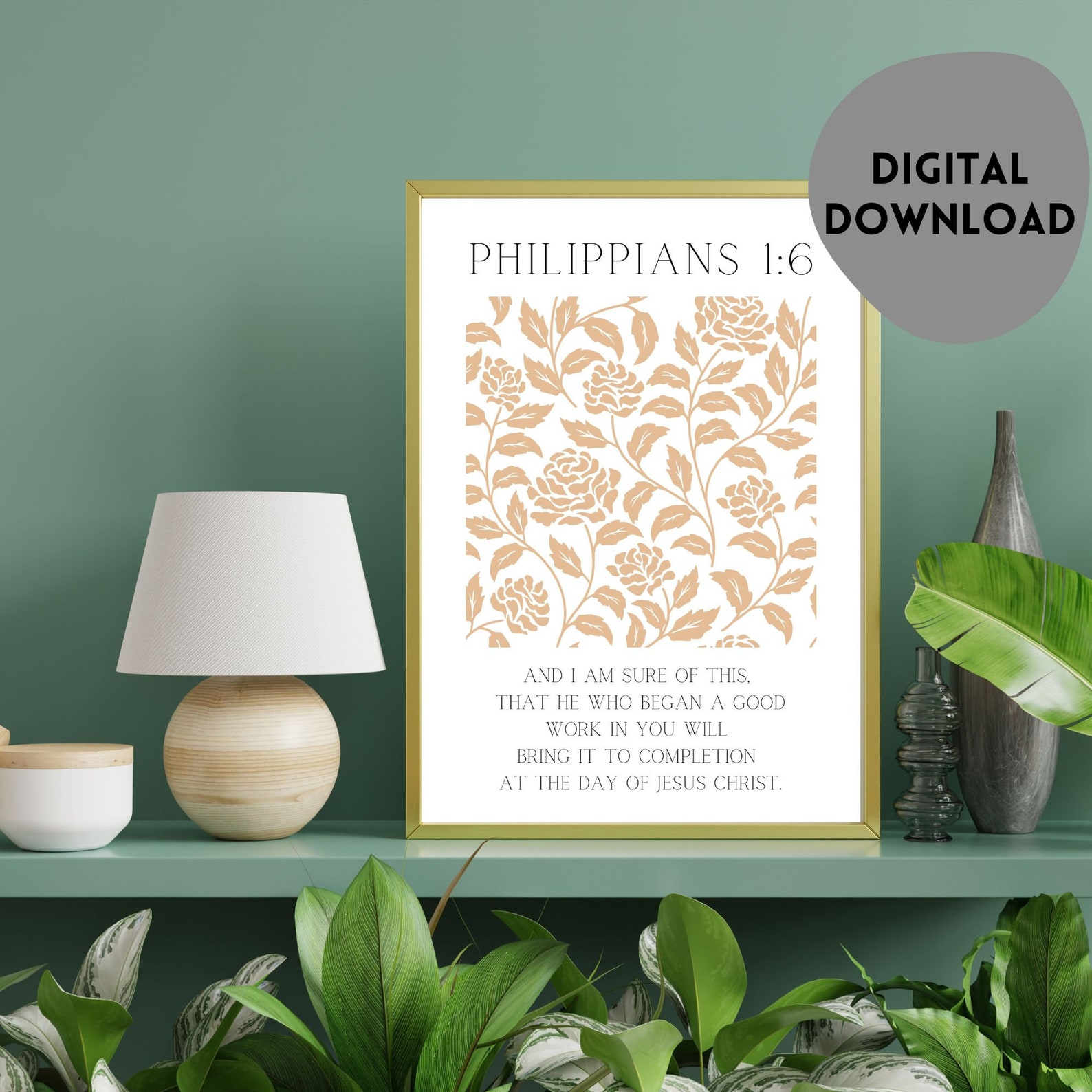 Philippians 1:6 He Who Began A Good Work in You, Scripture Printable ...