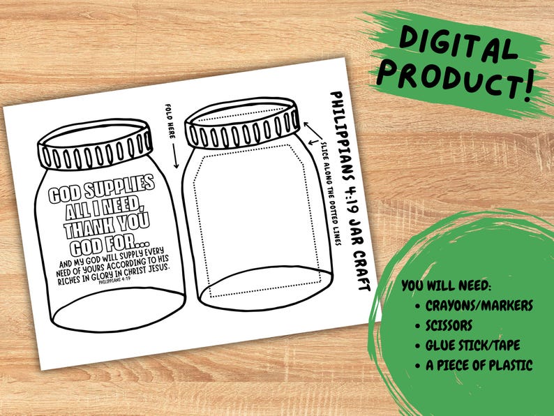 Back to School Bible Craft for Kids, Mason Jar Scripture Craft, Sunday ...