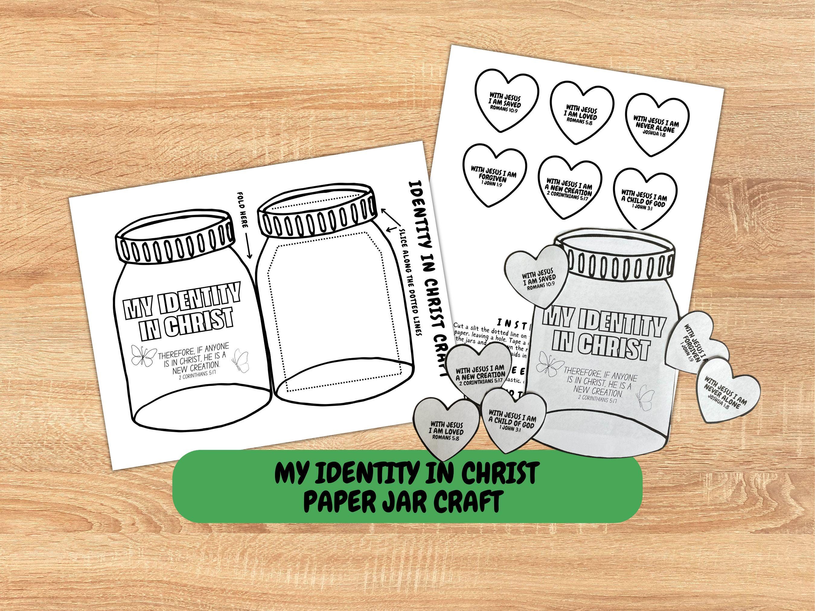 My Identity in Christ Jar Craft for Kids | Christian Printable Bible ...