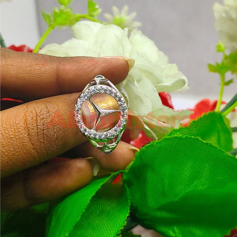 Mercedes Benz Ring 925 Sterling Silver Handmade Ring Signet | Etsy